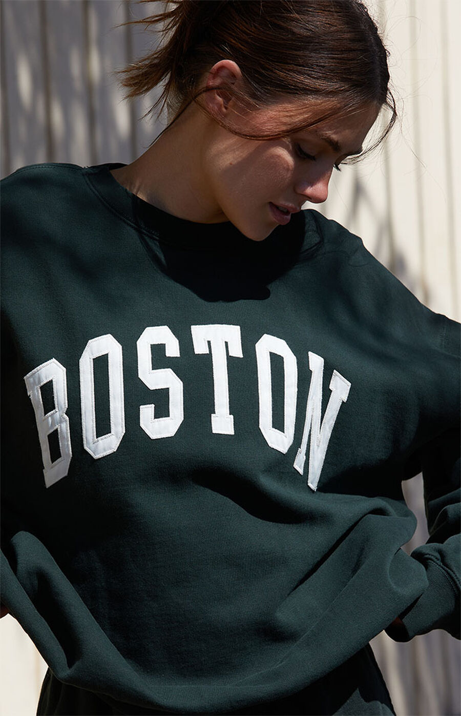 John Galt Green Erica Boston Crew Neck Sweatshirt | PacSun