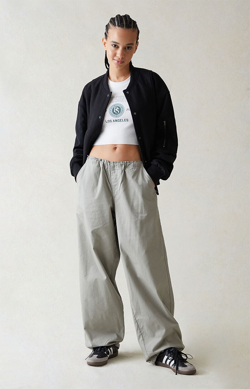 Pacsun Dark Gray Low Rise Parachute Pants | Pacsun