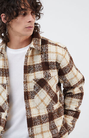 Pacsun Tommy Neutral Plaid Classic Shacket | PacSun