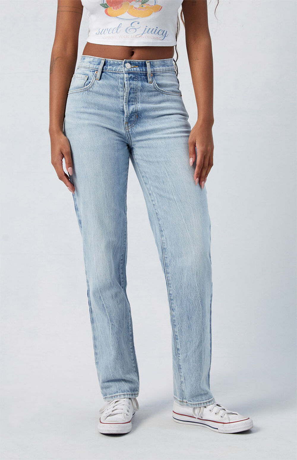 Pacsun Stretch Light Indigo Dad Jeans | Pacsun