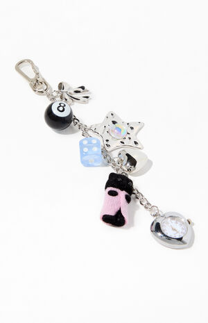 LA Hearts Mixed Heart Watch Bag Charm Keychain | PacSun