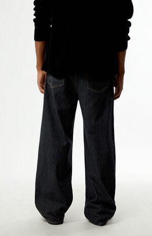 Pacsun Blake Extreme Baggy Jeans Pinstripe Black | PacSun