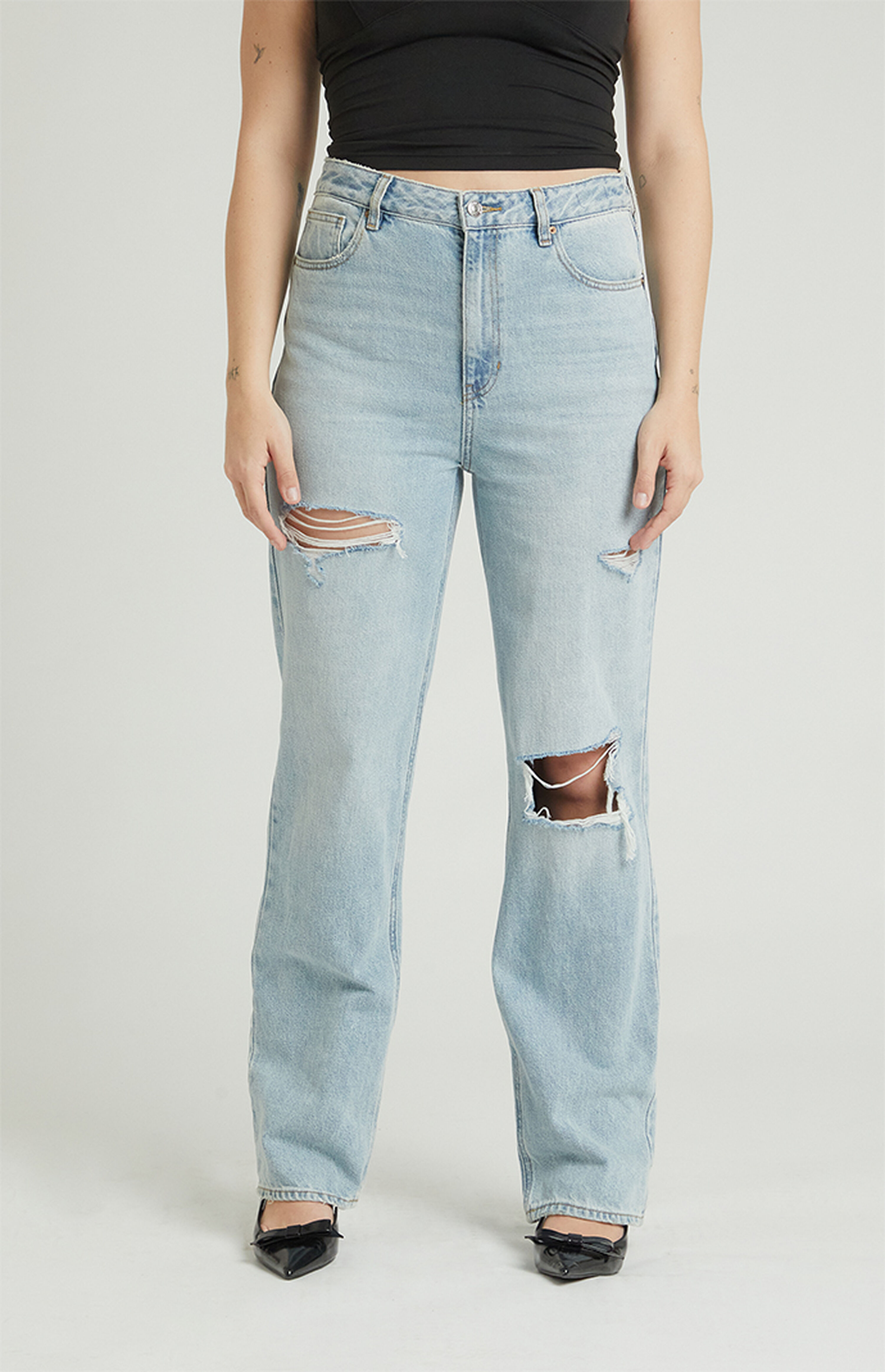 PacSun Eco Light Blue Ripped '90s Boyfriend Jeans | PacSun