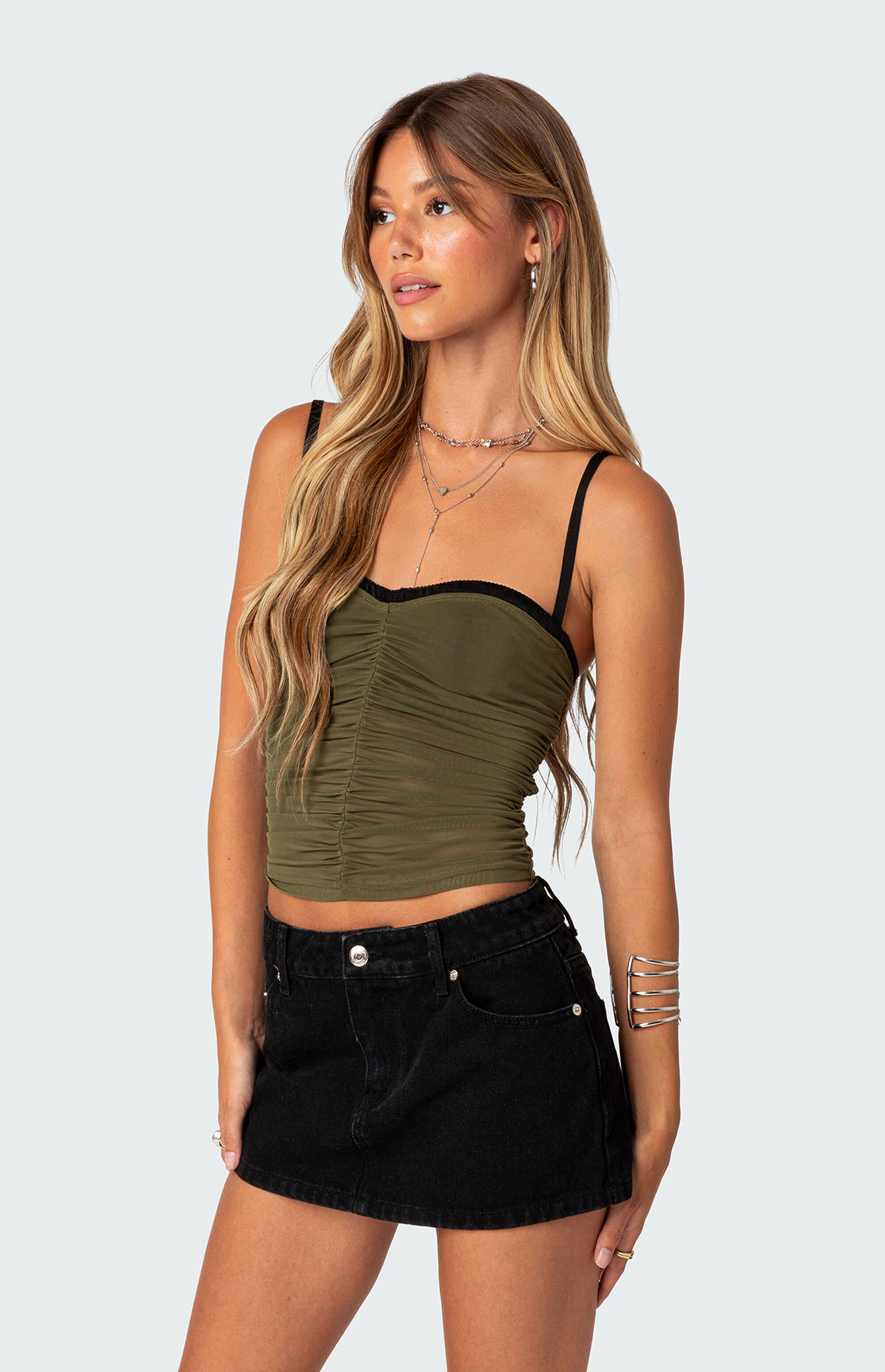 Edikted Moira Mesh Bra Top | Pacsun