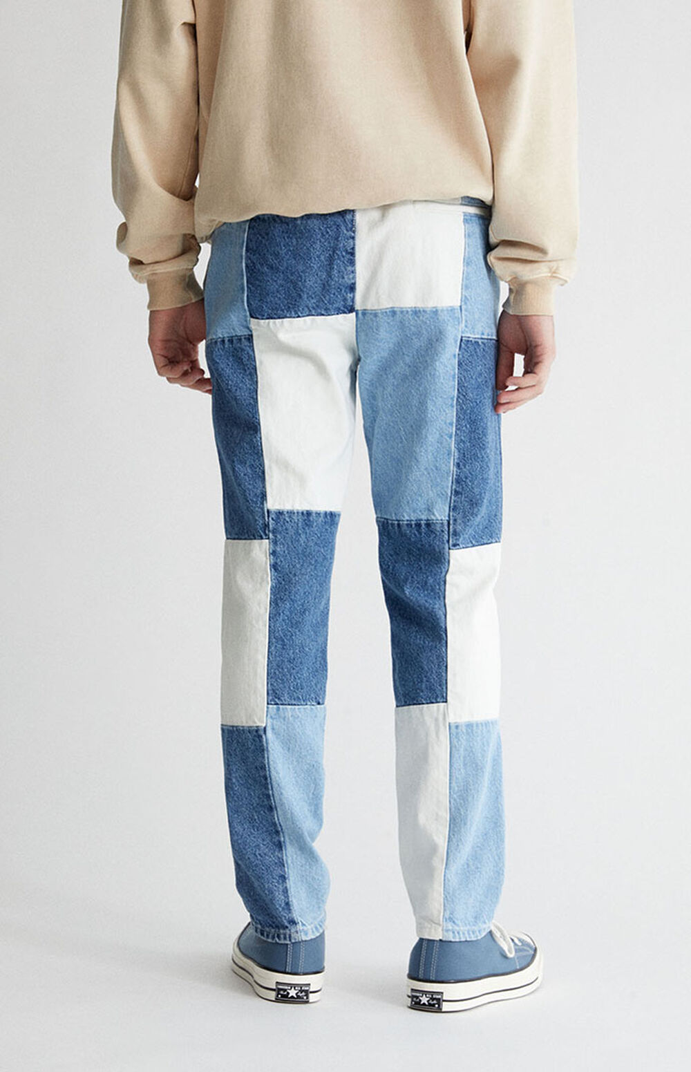 Pacsun Patchwork Denim Trouser Pants | PacSun