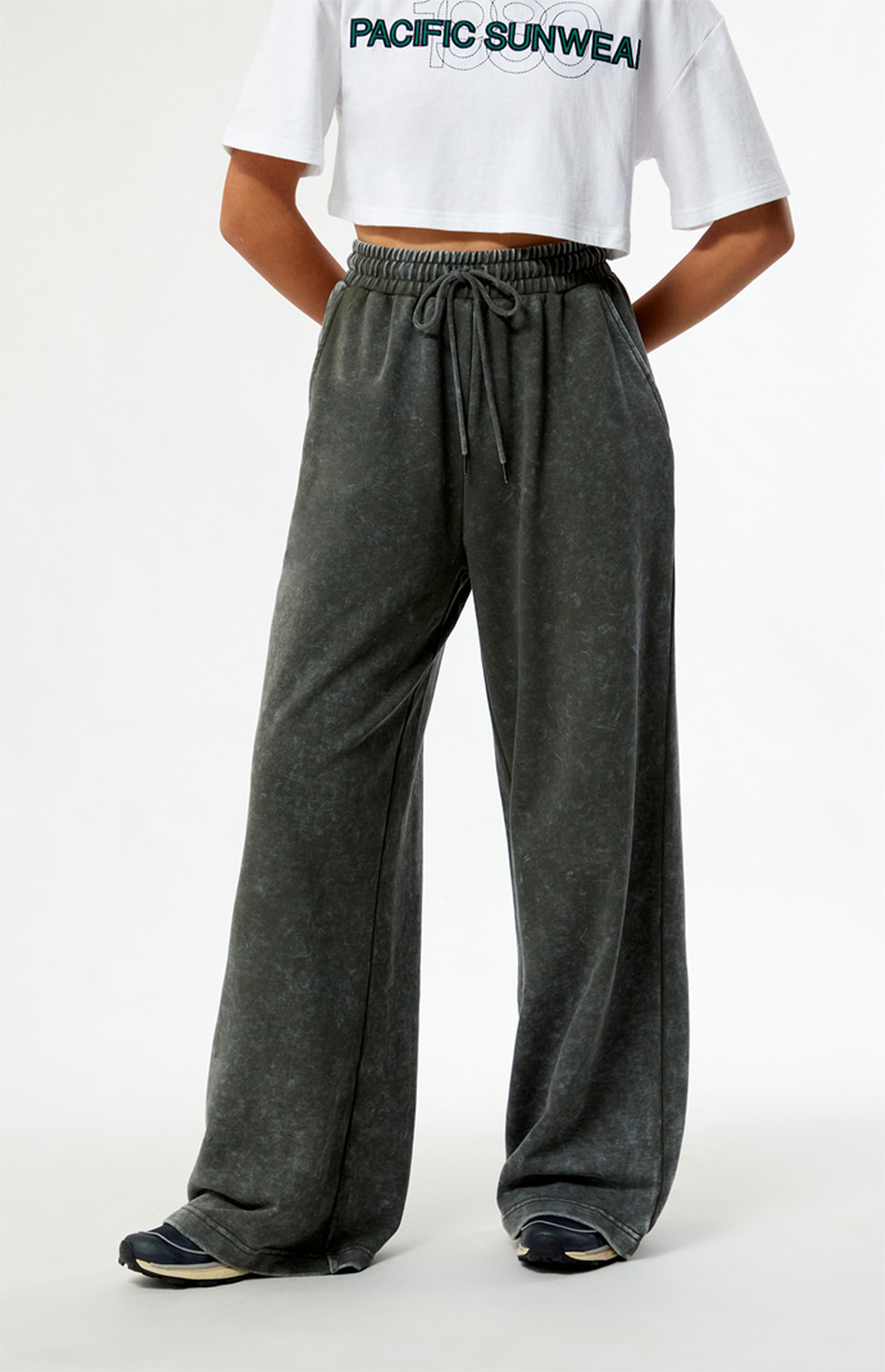 Pacsun Acid Wash Wide Leg Sweatpants | PacSun