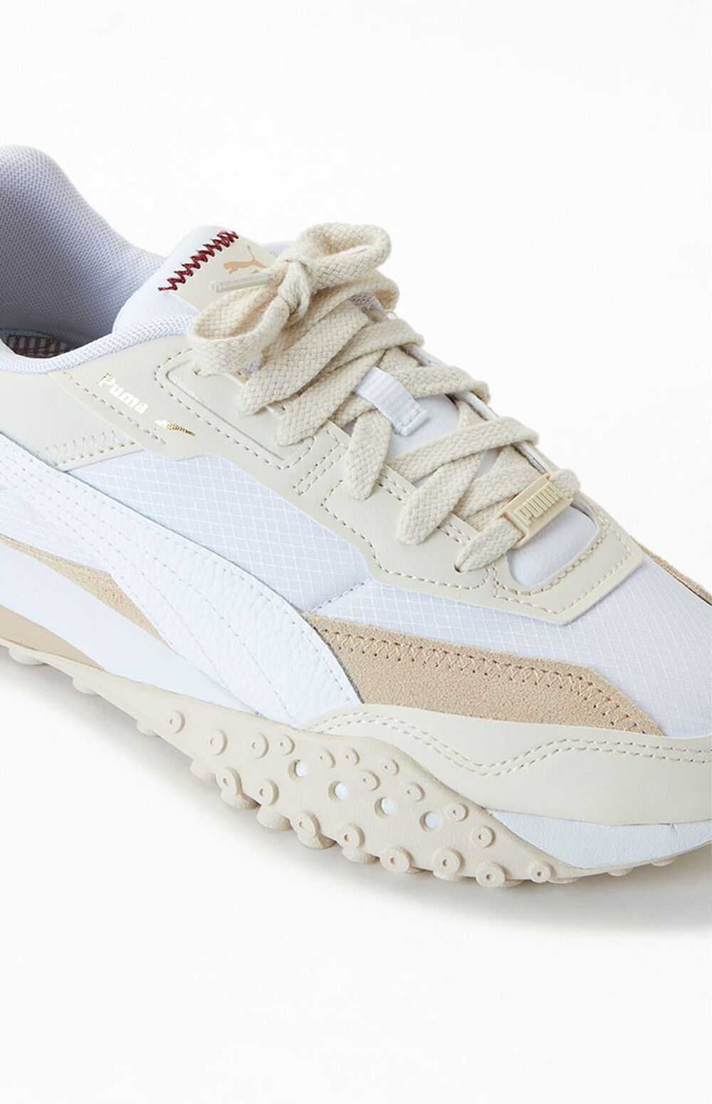 Puma Women's Beige Blacktop Rider Sneakers | Pacsun