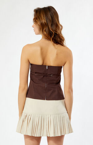 LA Hearts Beige Micro Pleated Mini Skirt | PacSun
