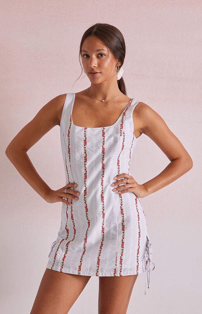 Beverly and Beck Katie Floral Stripe Mini Dress | PacSun