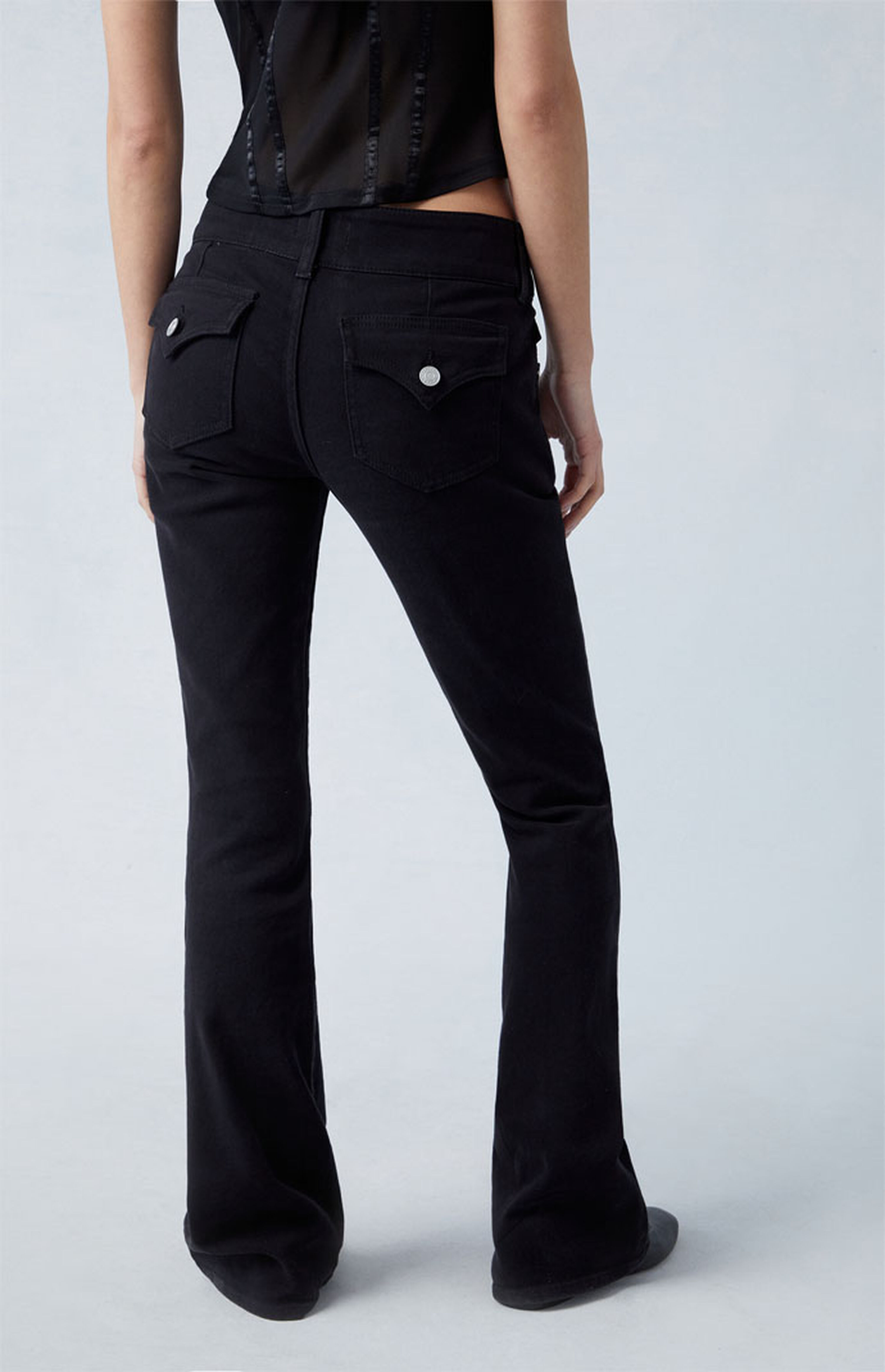 Pacsun Black Stretch Low Rise Bootcut Jeans | PacSun
