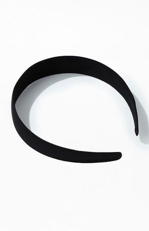 LA Hearts Black Satin Headband | PacSun
