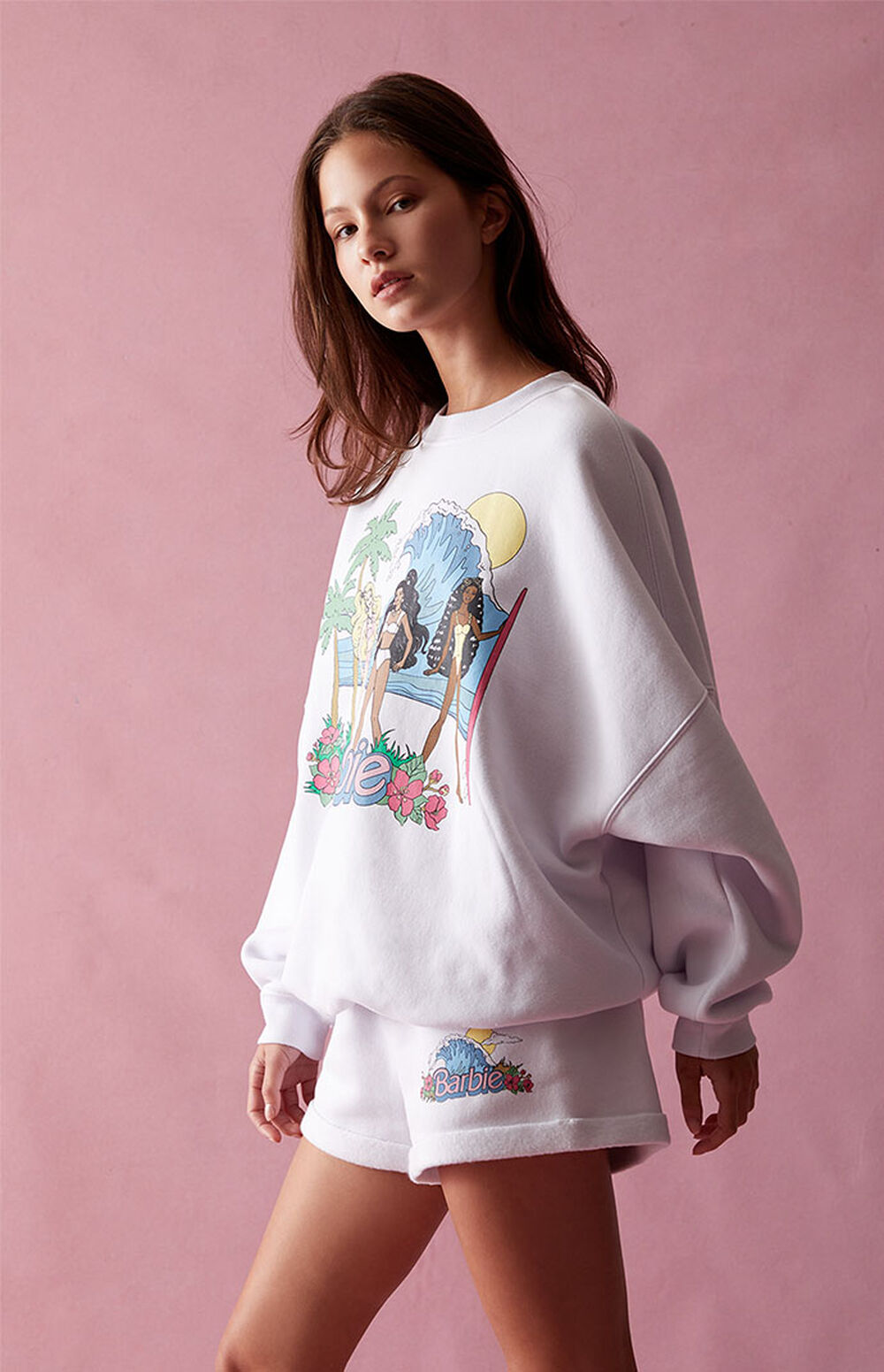 Barbie Good Times Crew Neck Sweatshirt | Pacsun
