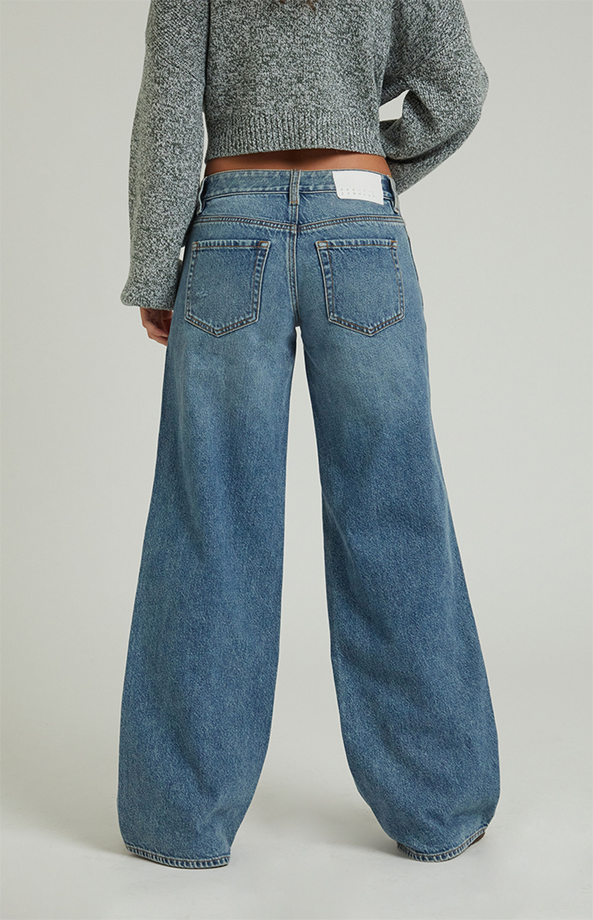 Pacsun Medium Indigo Low Rise Baggy Jeans | Pacsun