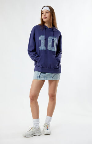 Pacsun Denim Number Patch Hoodie | PacSun