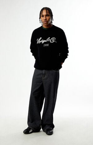 Pacsun Blake Extreme Baggy Jeans Pinstripe Black | PacSun