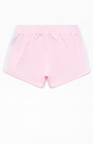 adidas Kids 3 Stripes Pink Pacer Mesh Shorts | PacSun
