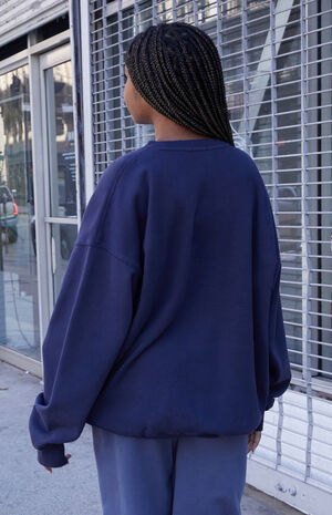 John Galt Navy Erica Georgetown Crew Neck Sweatshirt | PacSun