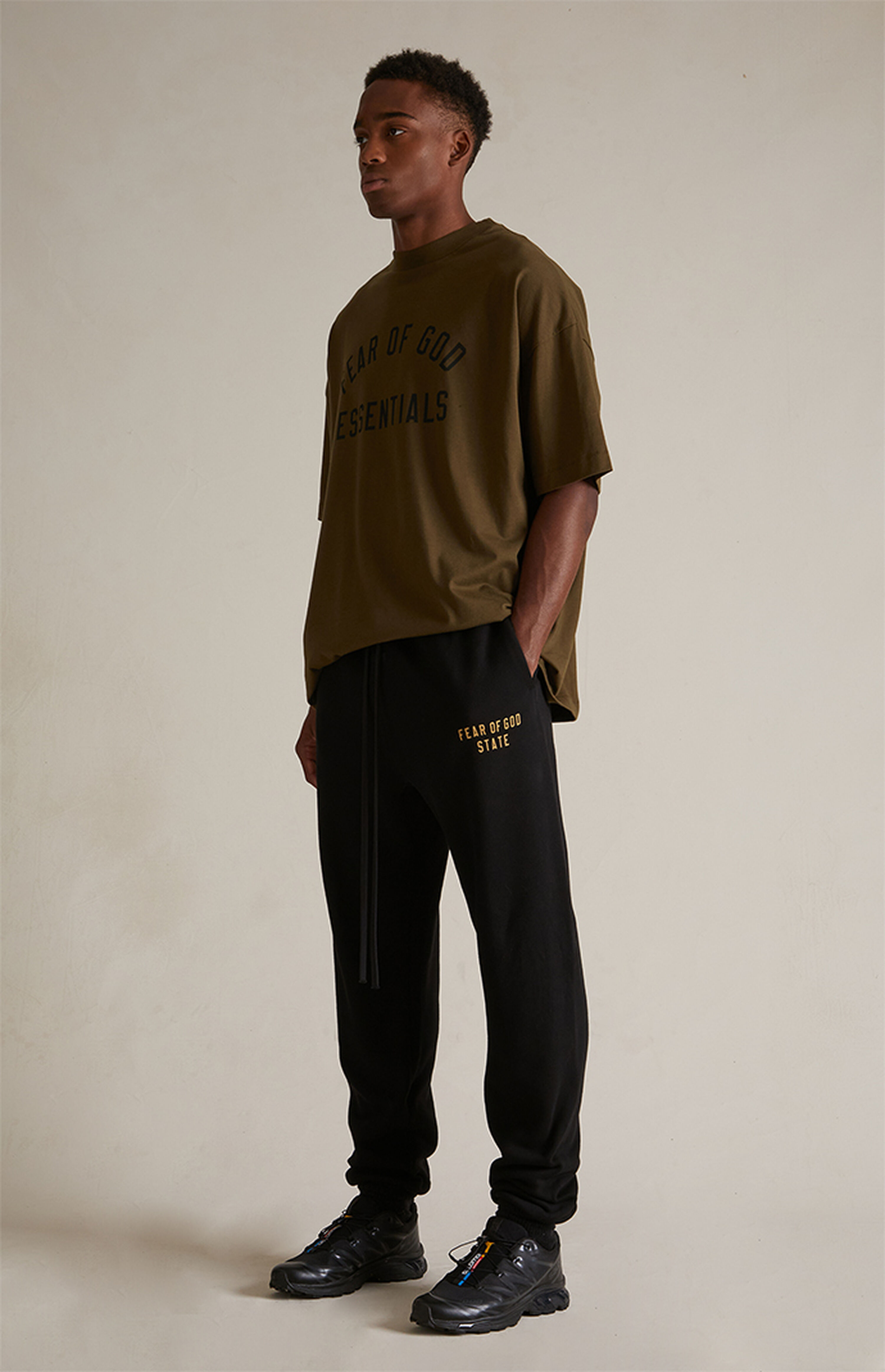 Fear of God ESSENTIALS Olive Crew Neck T-Shirt | Pacsun
