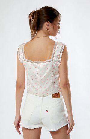 Glamorous Peach Pink Daisy Top | PacSun