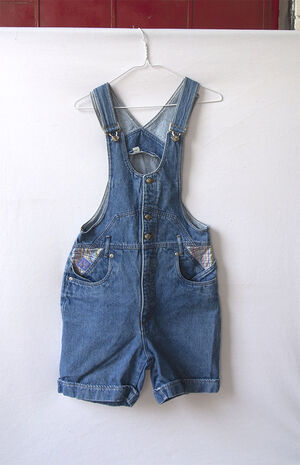 GOAT Vintage Upcycled Medium Blue Wash Denim Overalls | PacSun