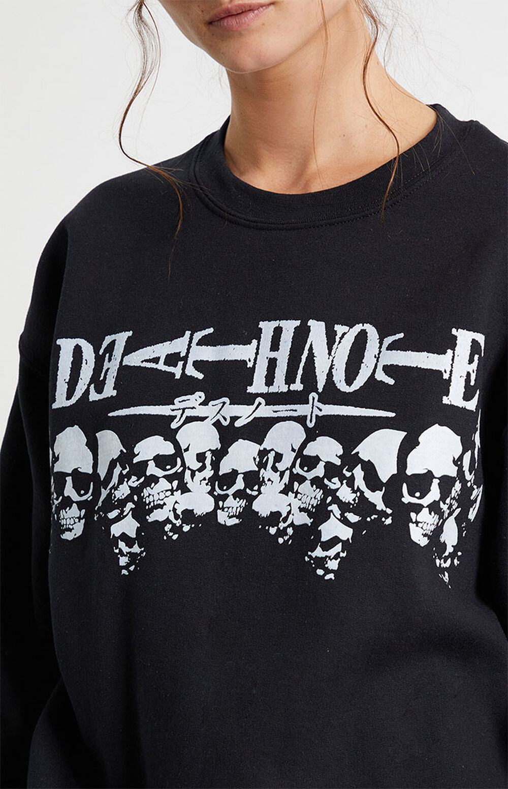 DEATHNOTE Skull Row Oversized Crew Neck Sweatshirt | Pacsun