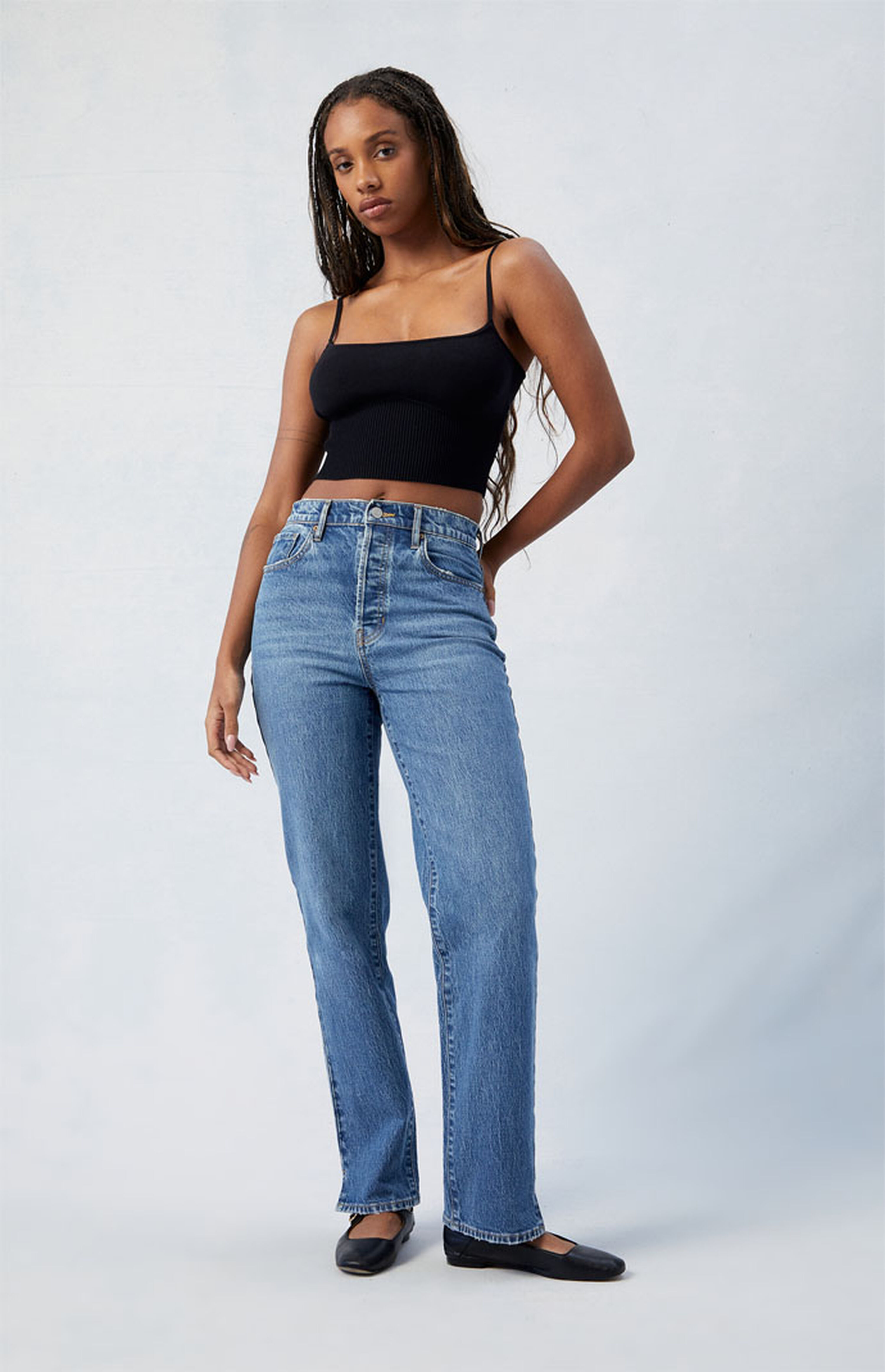 Pacsun Stretch Dark Indigo Dad Jeans | PacSun