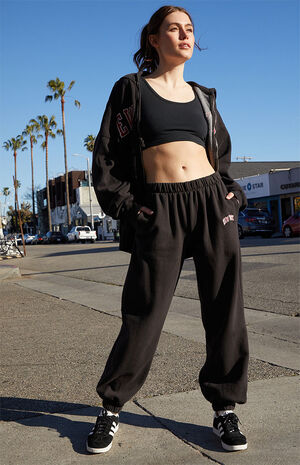 John Galt Black New York Rosa Sweatpants | PacSun