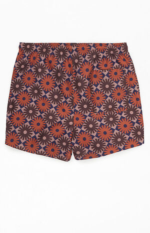 Pacsun Recycled Mosiac Rust 15" Swim Trunks | PacSun