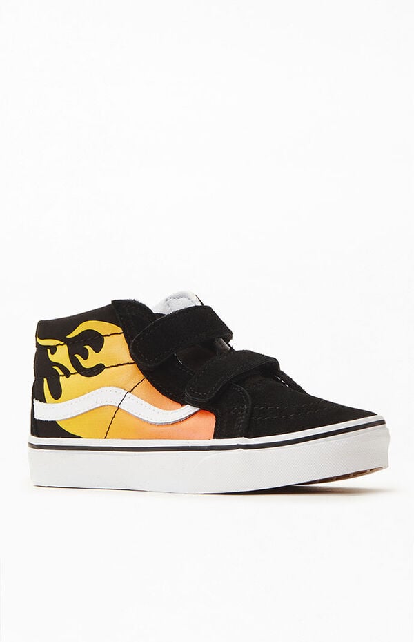 Vans Kids Hot Flame Sk8-Mid Reissue Velcro Shoes | PacSun