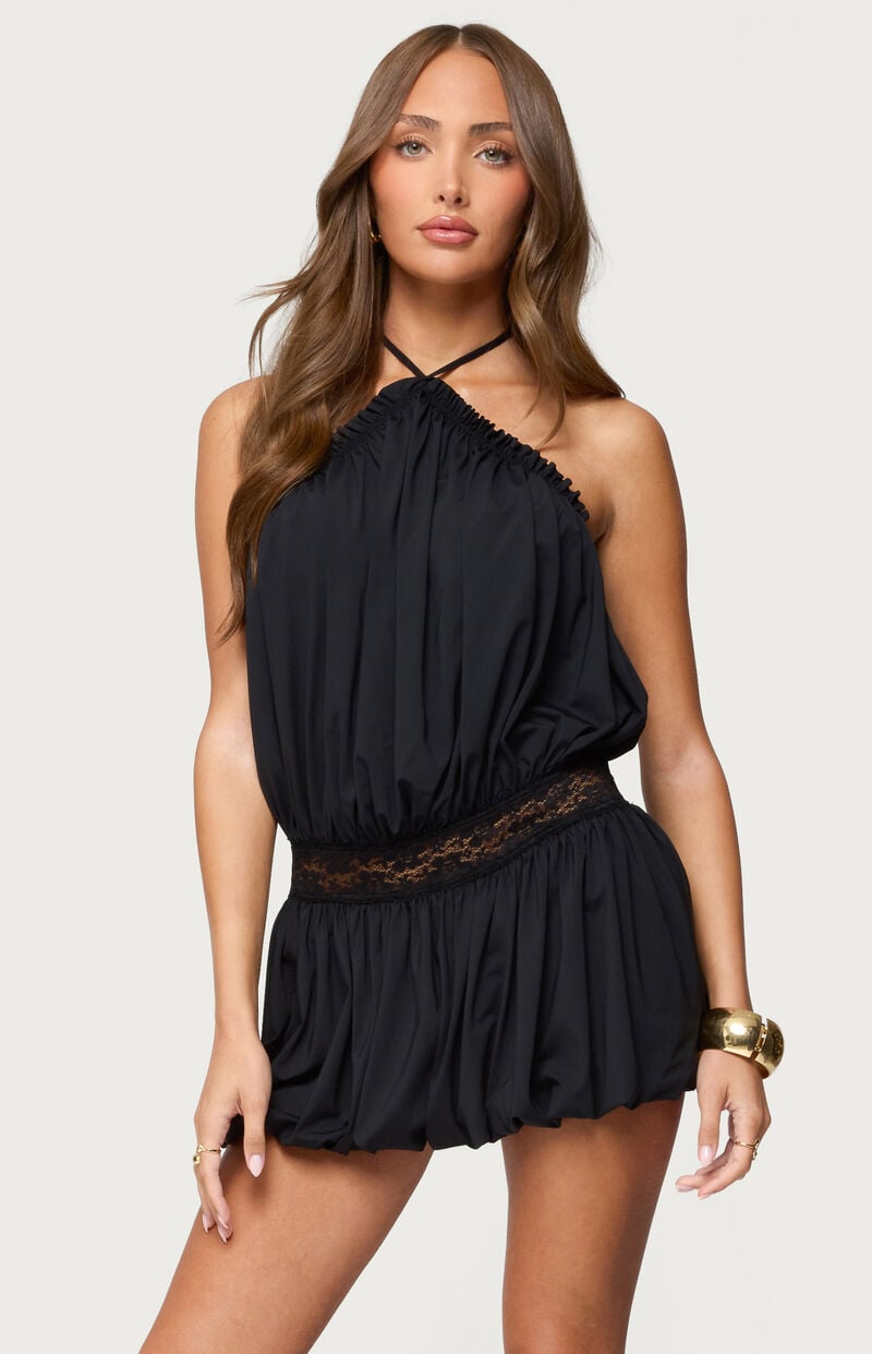 Edikted Aida Backless Bubble Mini Dress | Pacsun