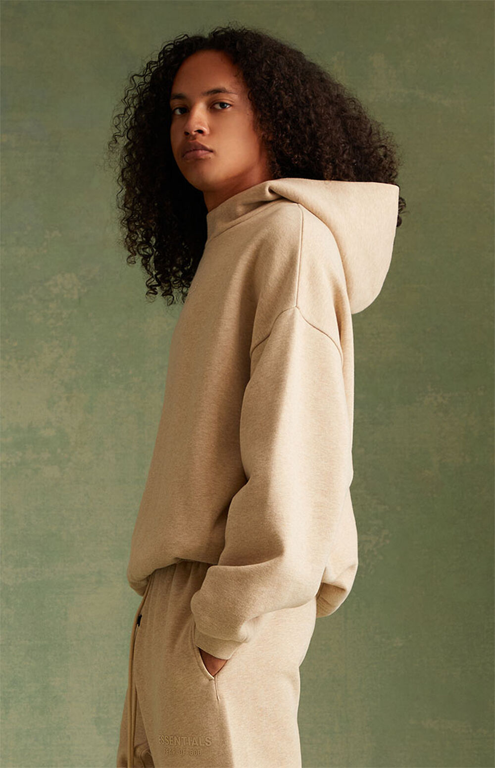 Fear of God ESSENTIALS Gold Heather Hoodie | PacSun