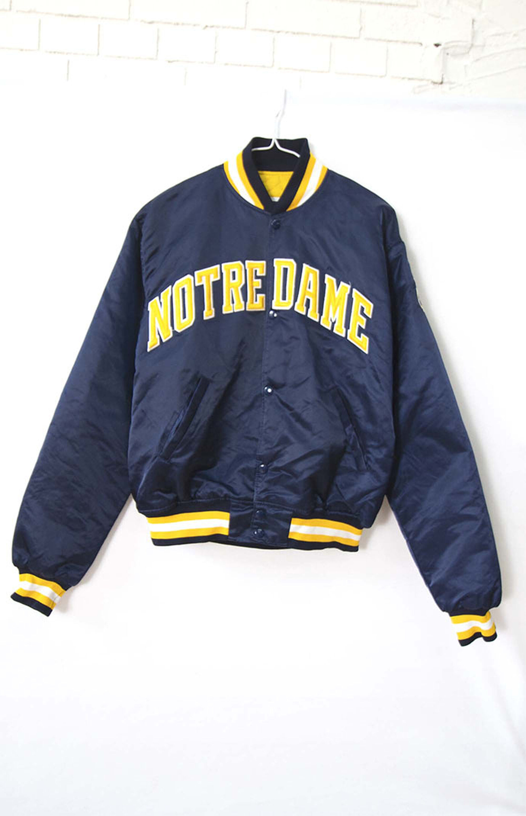 GOAT Vintage Upcycled Notre Dame Bomber Jacket | PacSun
