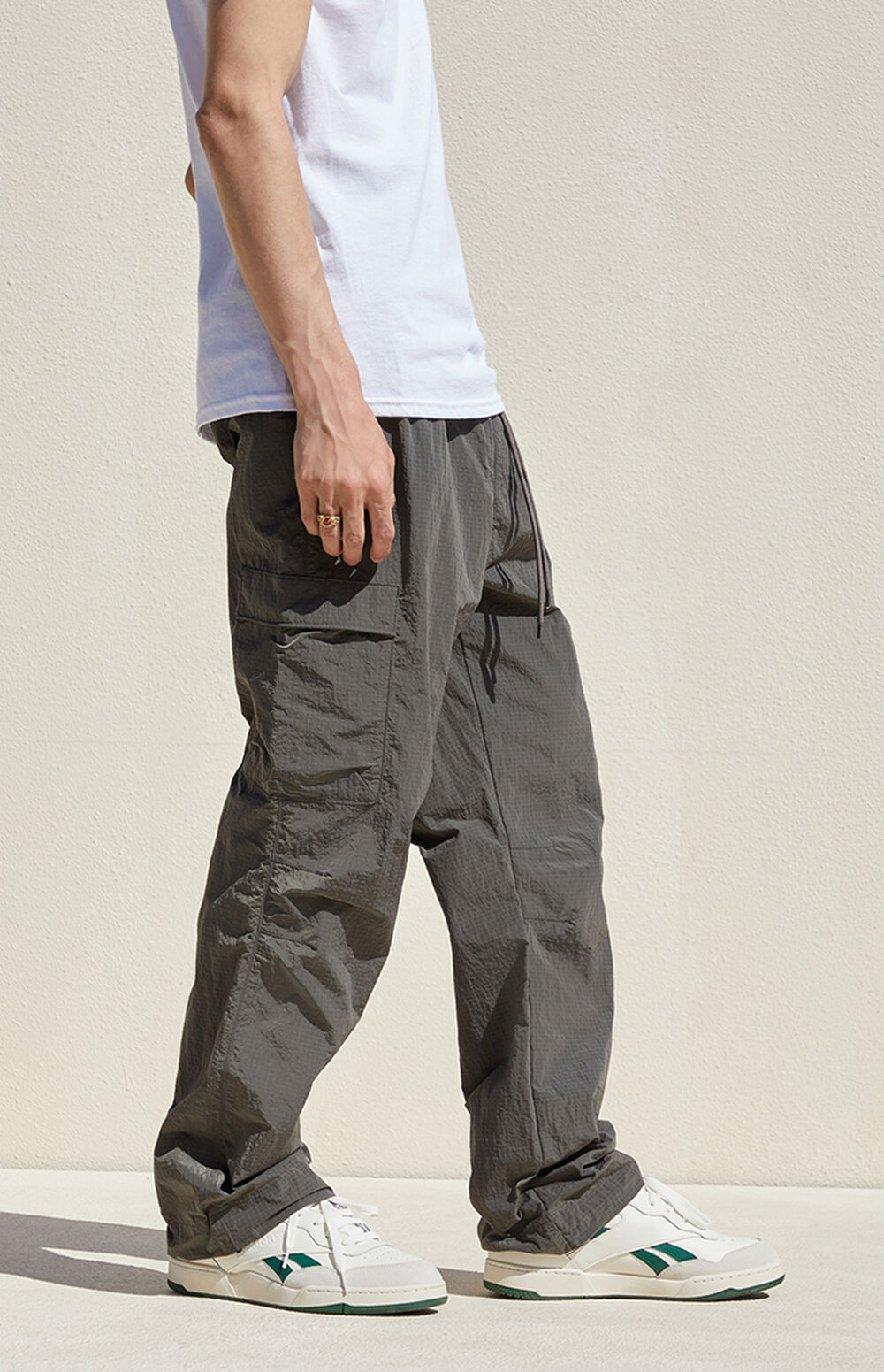PacSun Gray Nylon Cargo Pants | PacSun