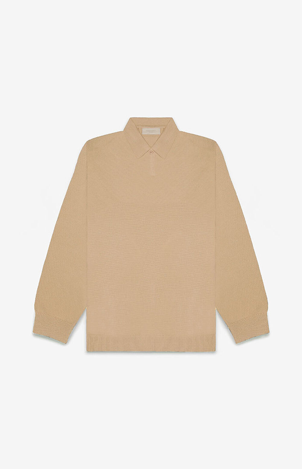 Fear of God Essentials Sand Long Sleeve Polo Sweater | PacSun