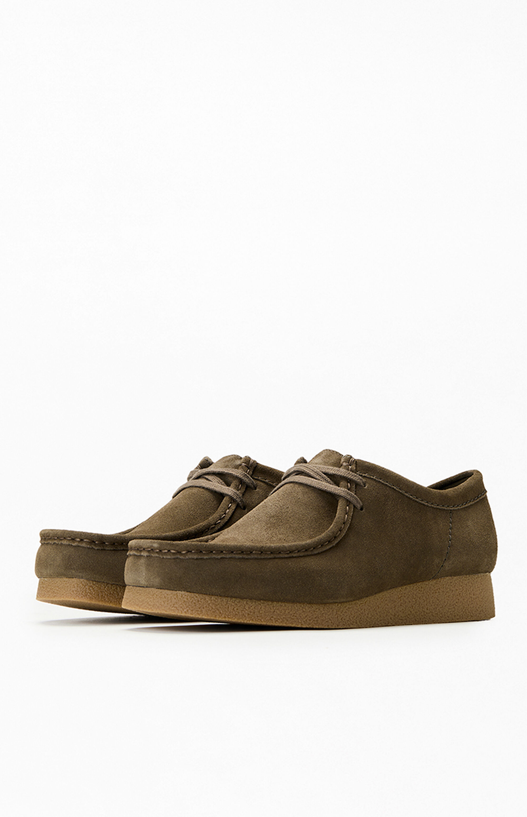 Clarks Olive Wallabee Evo Low Shoes | Pacsun