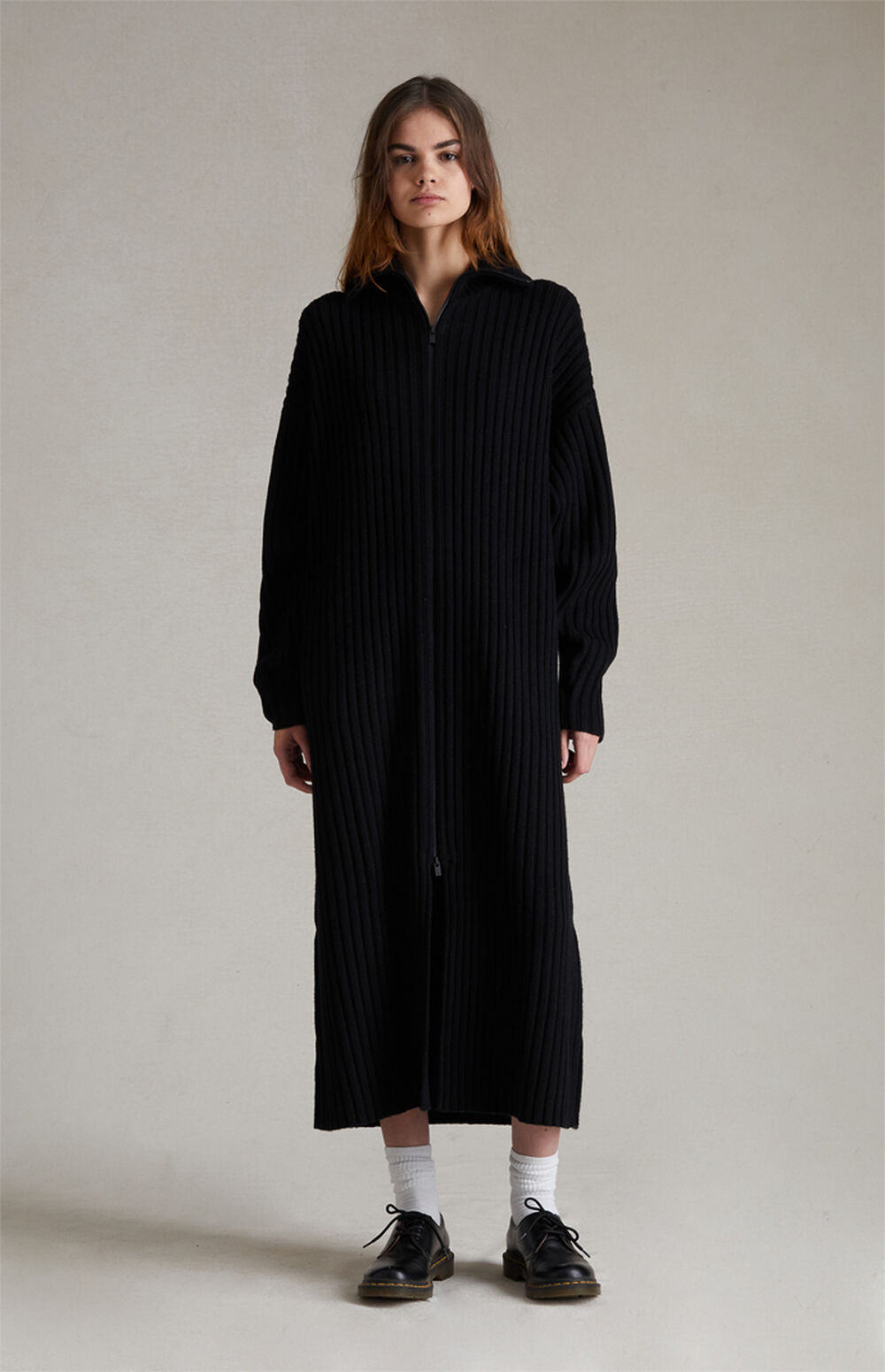 Fear of God Essentials Women's Jet Black Full Zip Cardigan | PacSun