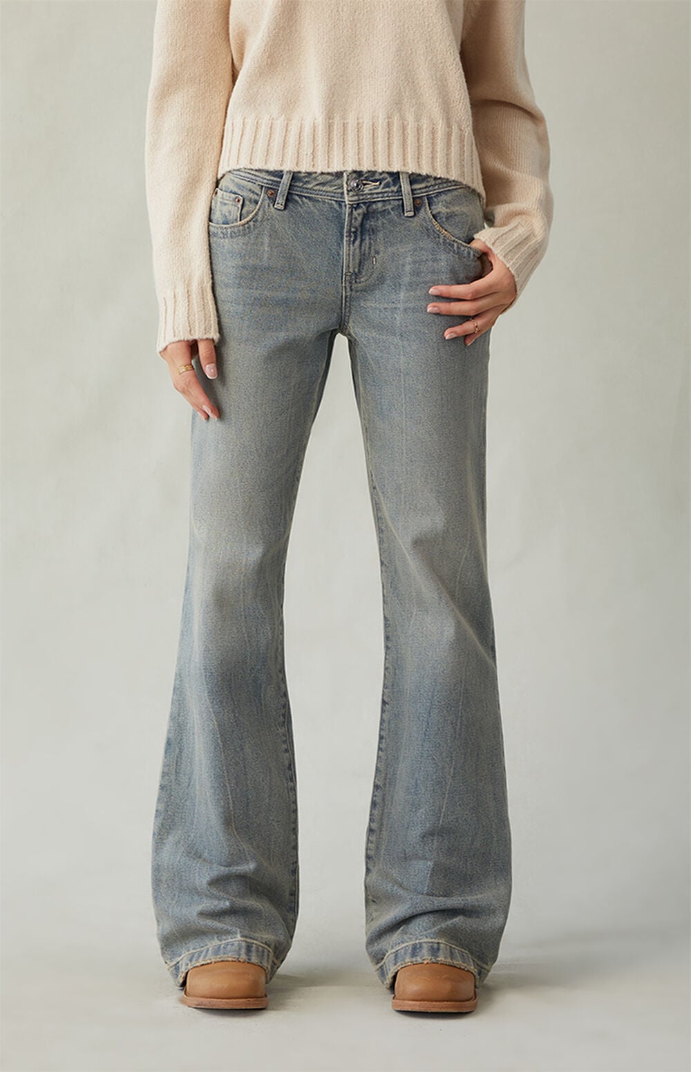 Pacsun Jade Low Rise Bootcut Jeans Light Blue | Pacsun