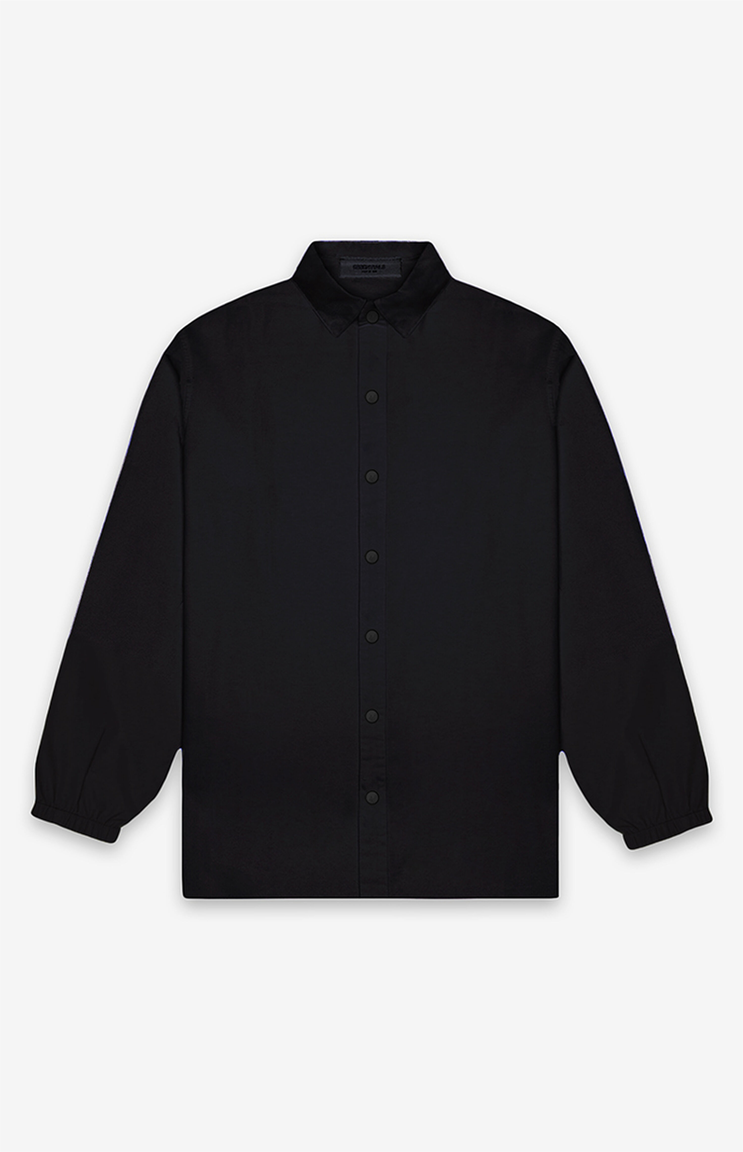 Fear of God Essentials Women's Overdye Black Denim Button Down Shirt ...