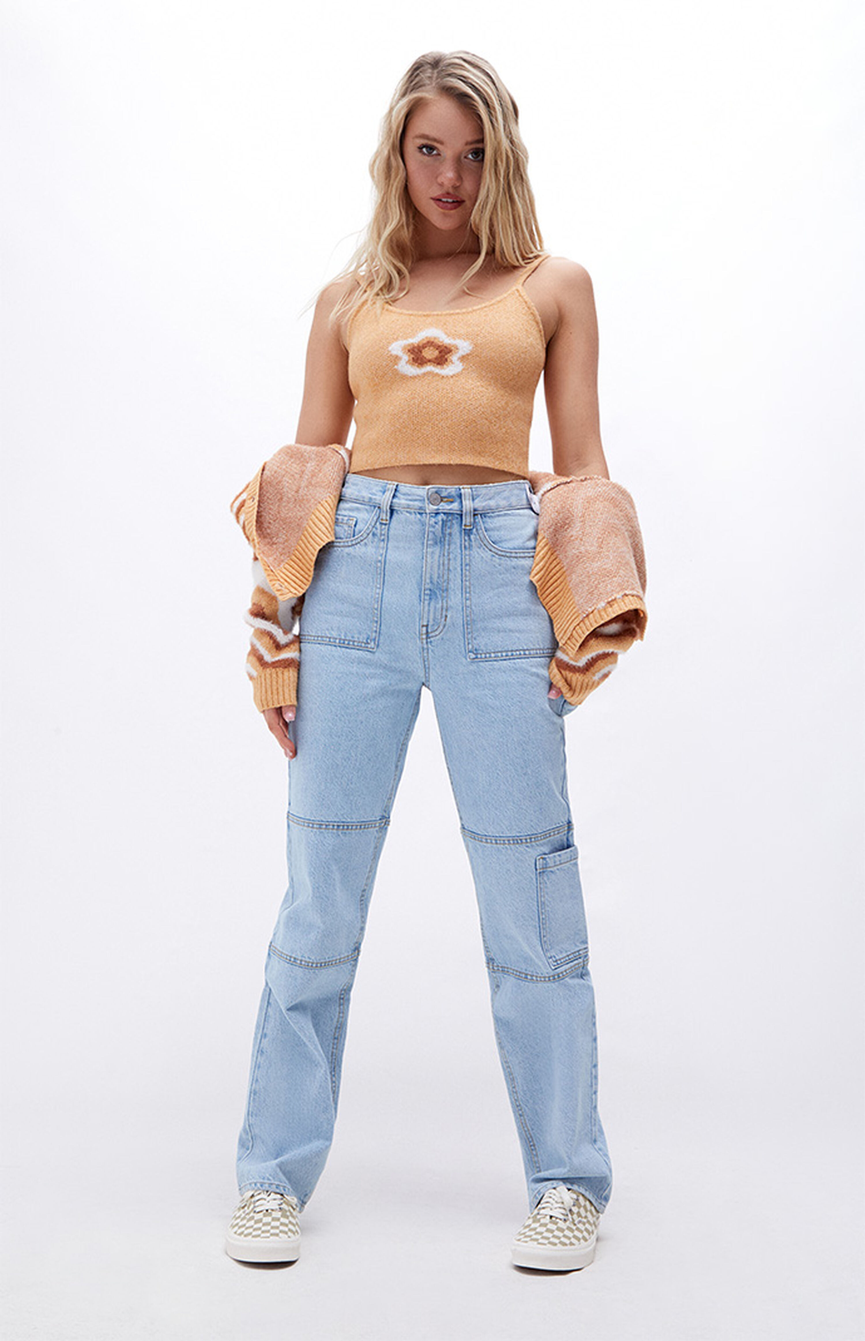 Pacsun Light Blue Utility Boyfriend Pants | PacSun