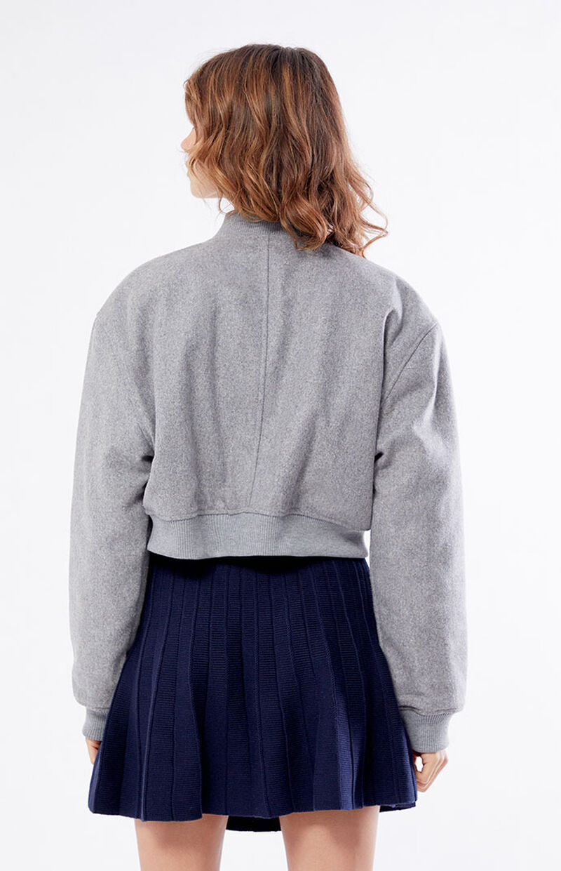 Pacsun Cropped Varsity Bomber Jacket | PacSun