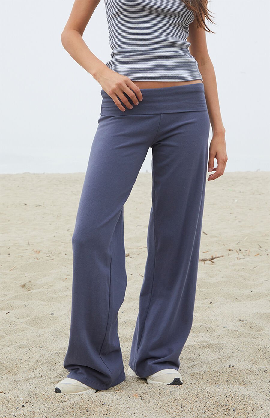 John Galt Medium Blue Priscilla Flare Pants | PacSun