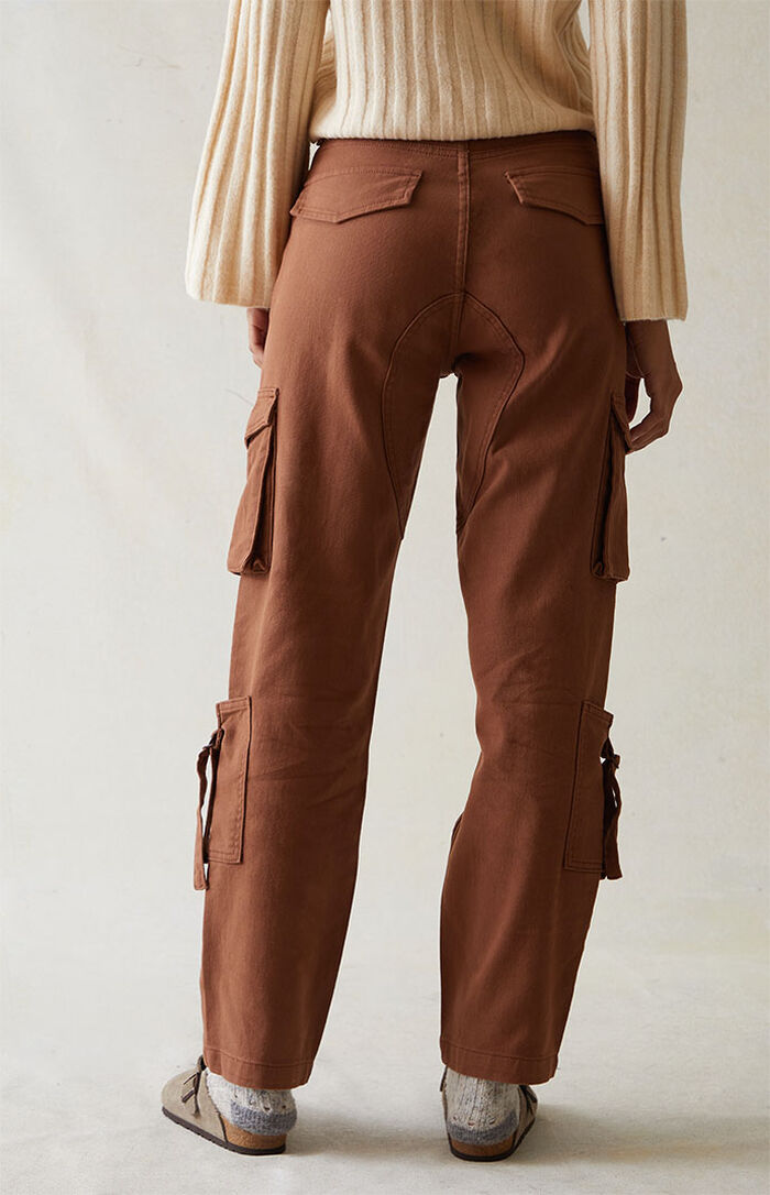 Pacsun Comfort Stretch Brown Cargo Dad Pants | PacSun