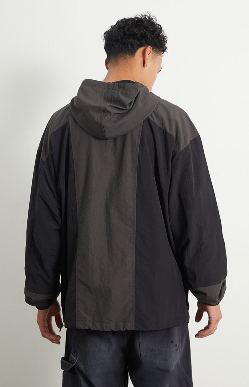 Pacsun Paneled Nylon Hooded Pullover Hoodie | PacSun