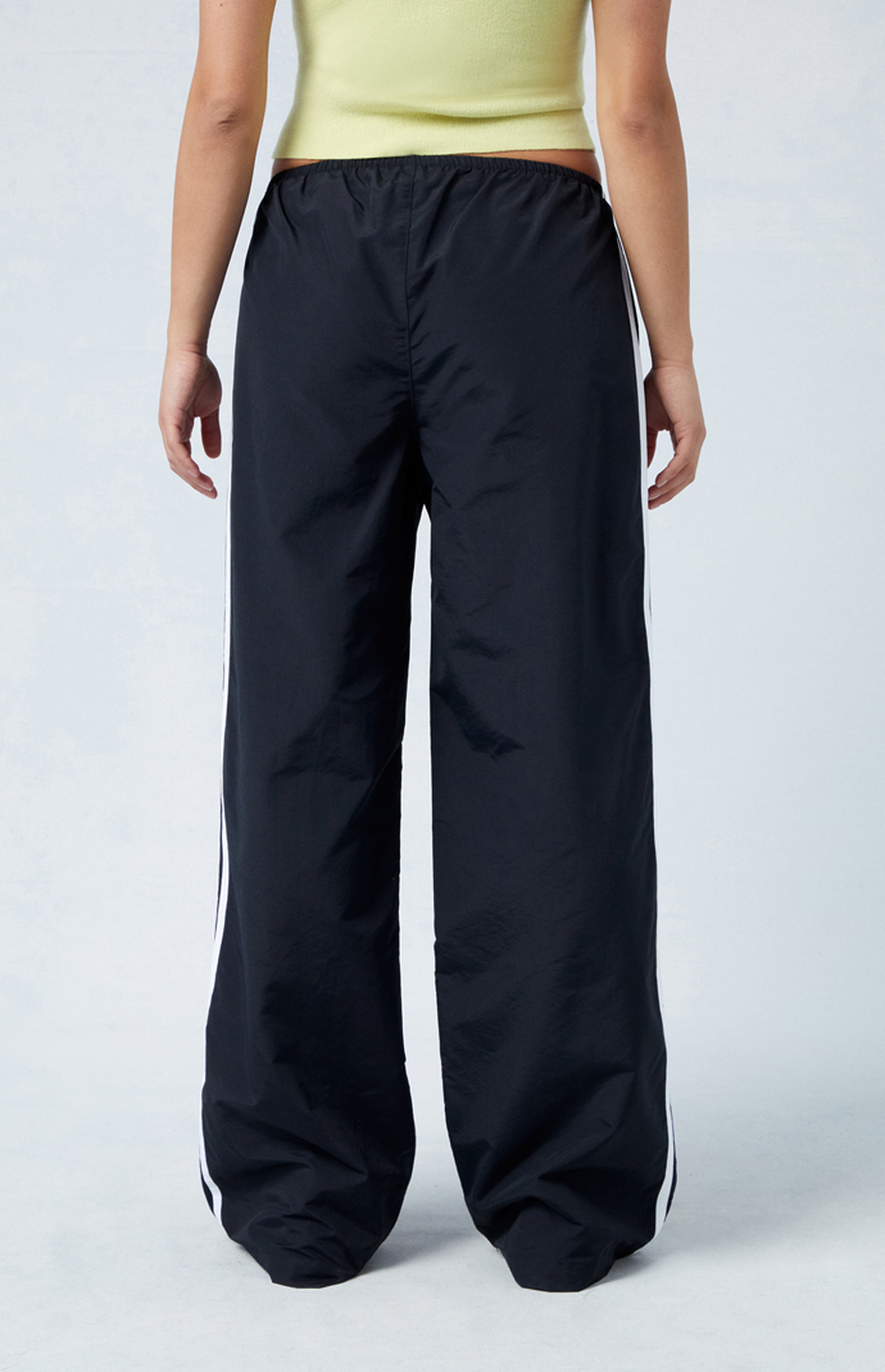 Pacsun Black Wide Leg Track Pants | PacSun