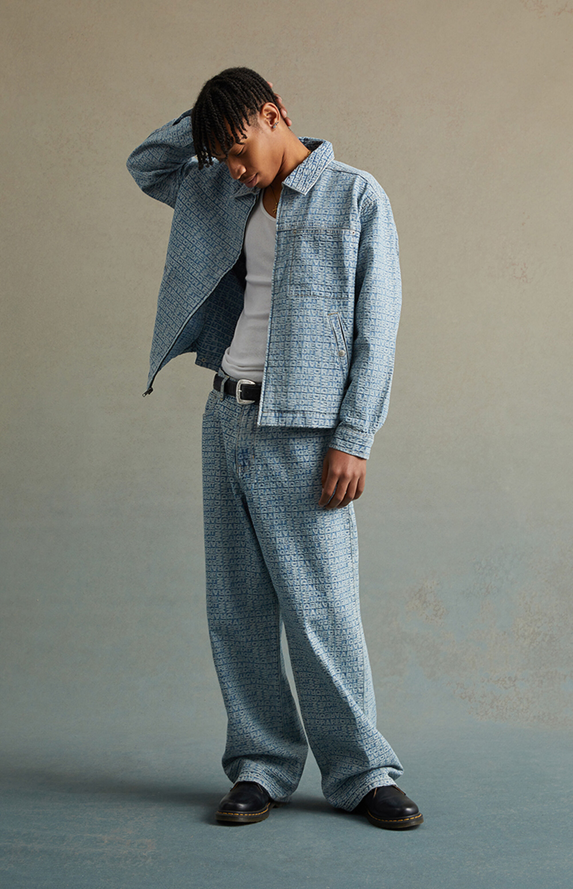 RARE DNM EDIT Jacquard Denim Gas Jacket | Pacsun