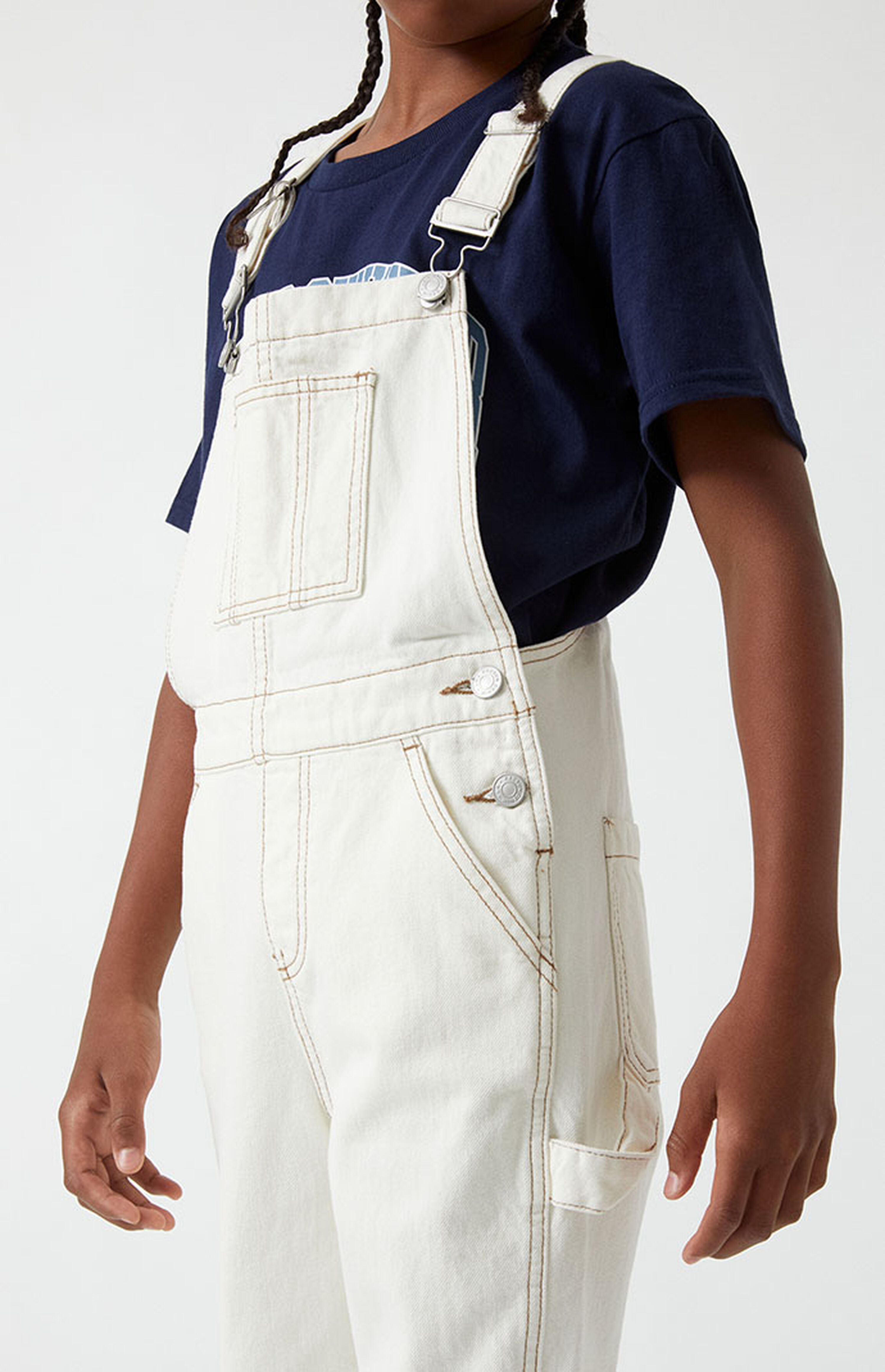 PacSun Kids Off White Breezeway Overalls | PacSun