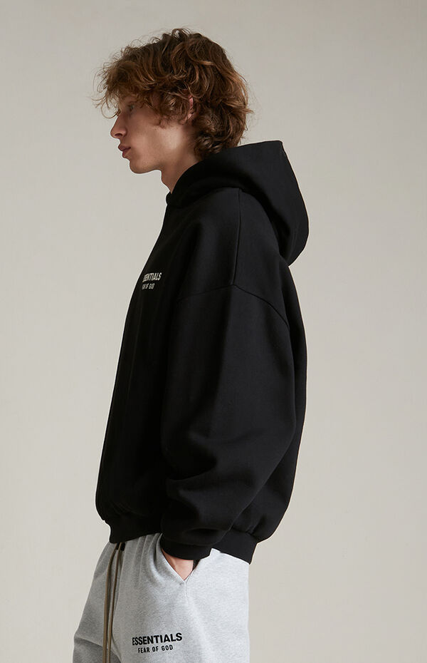 Fear of God ESSENTIALS Black Fleece Hoodie | PacSun