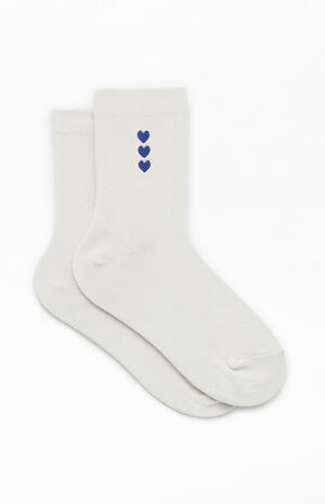 PacSun Vertical Heart Crew Socks | PacSun