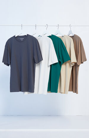 PS Basics 5-Pack Solid Regular Fit T-Shirts | PacSun