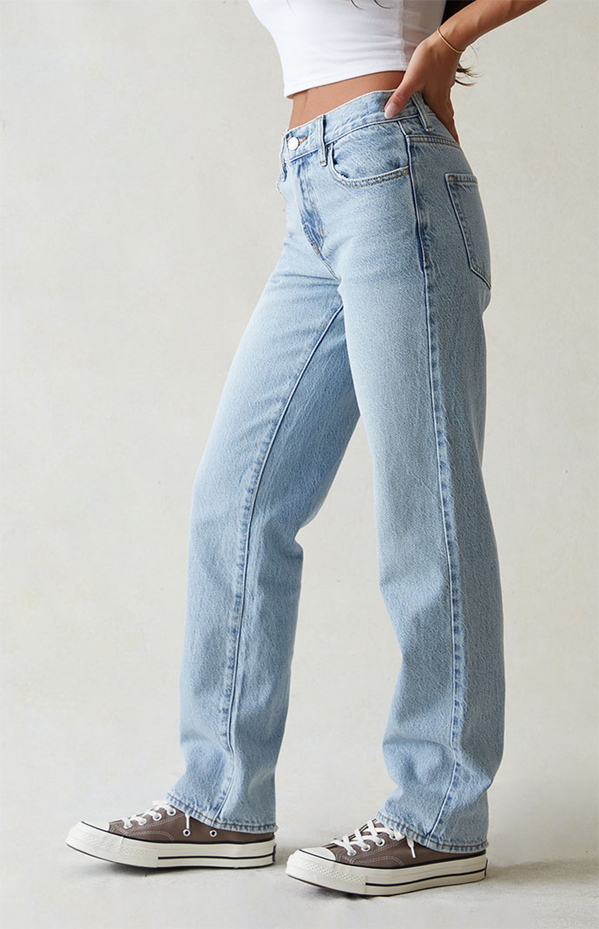 Pacsun Eco Light Blue Low Rise Boyfriend Jeans | Pacsun